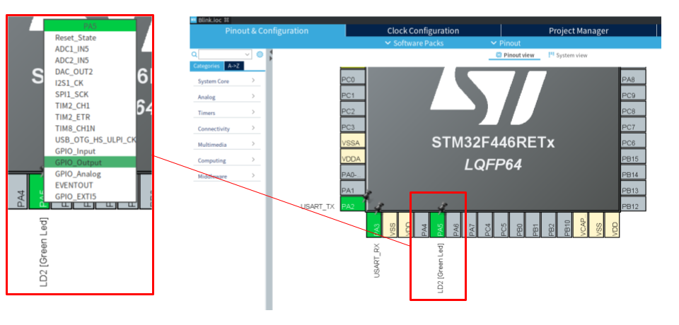 STM32F446を使ってLチカ ? はしもとの自作マウス研修 Part4 | アールティ 移動型ロボットブログ
