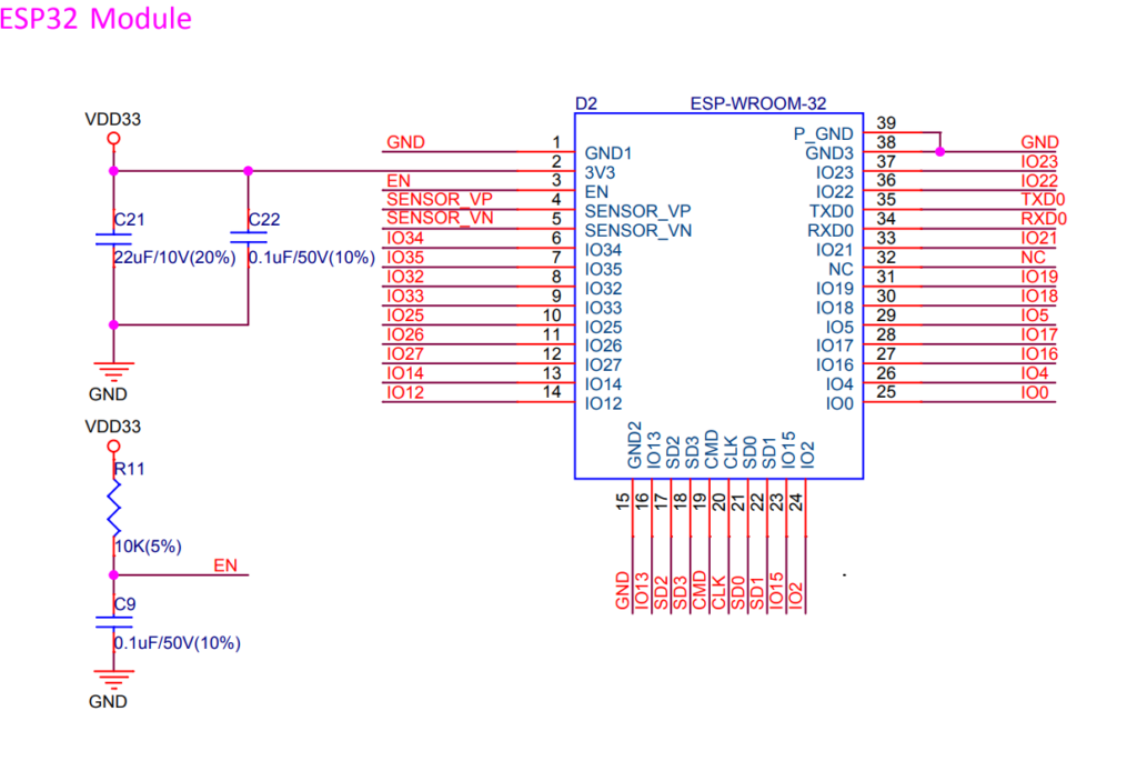 回路設計の最後、ESP32周りの回路 – はしもとの自作マウス研修 Part18 | アールティ 移動型ロボットブログ